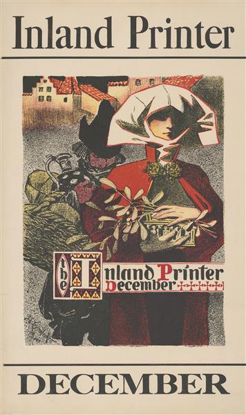 Poster for a December Issue of the Inland Printer Magazine, 1900 - J. C ...