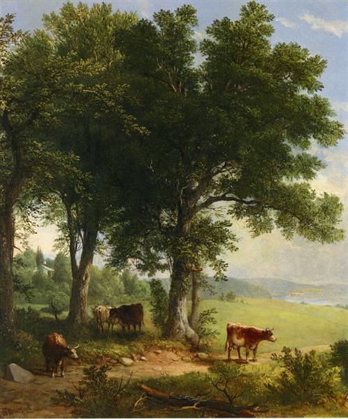 in the Shade of the Old Oak Tree - Asher Brown Durand - WikiArt.org