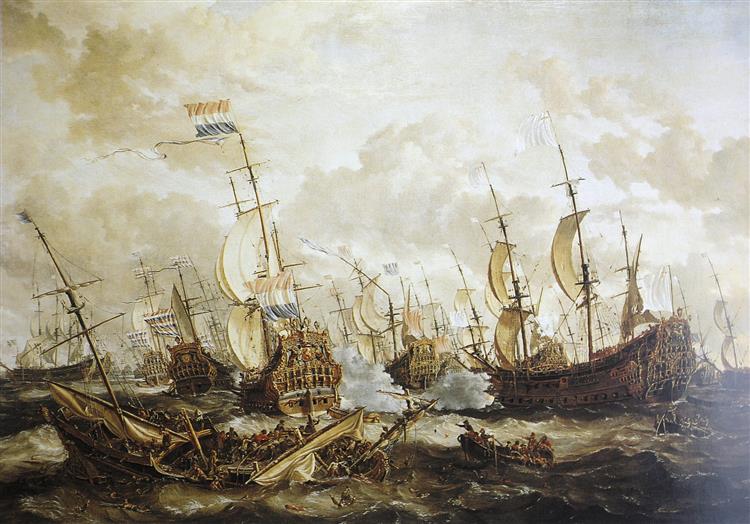 Four Days Battle - Abraham Storck - WikiArt.org