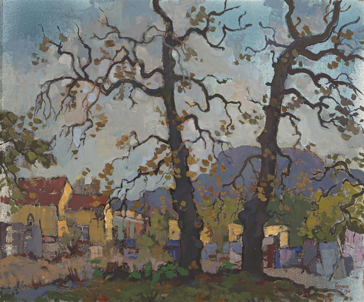 Houses and trees - Gregoire Boonzaier - WikiArt.org