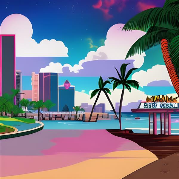 Miami Beach, 2023 - ILYA CHERVONY - WikiArt.org
