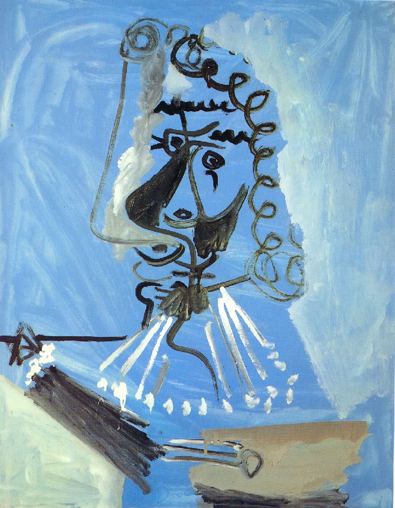 An artist, 1967 - Pablo Picasso - WikiArt.org