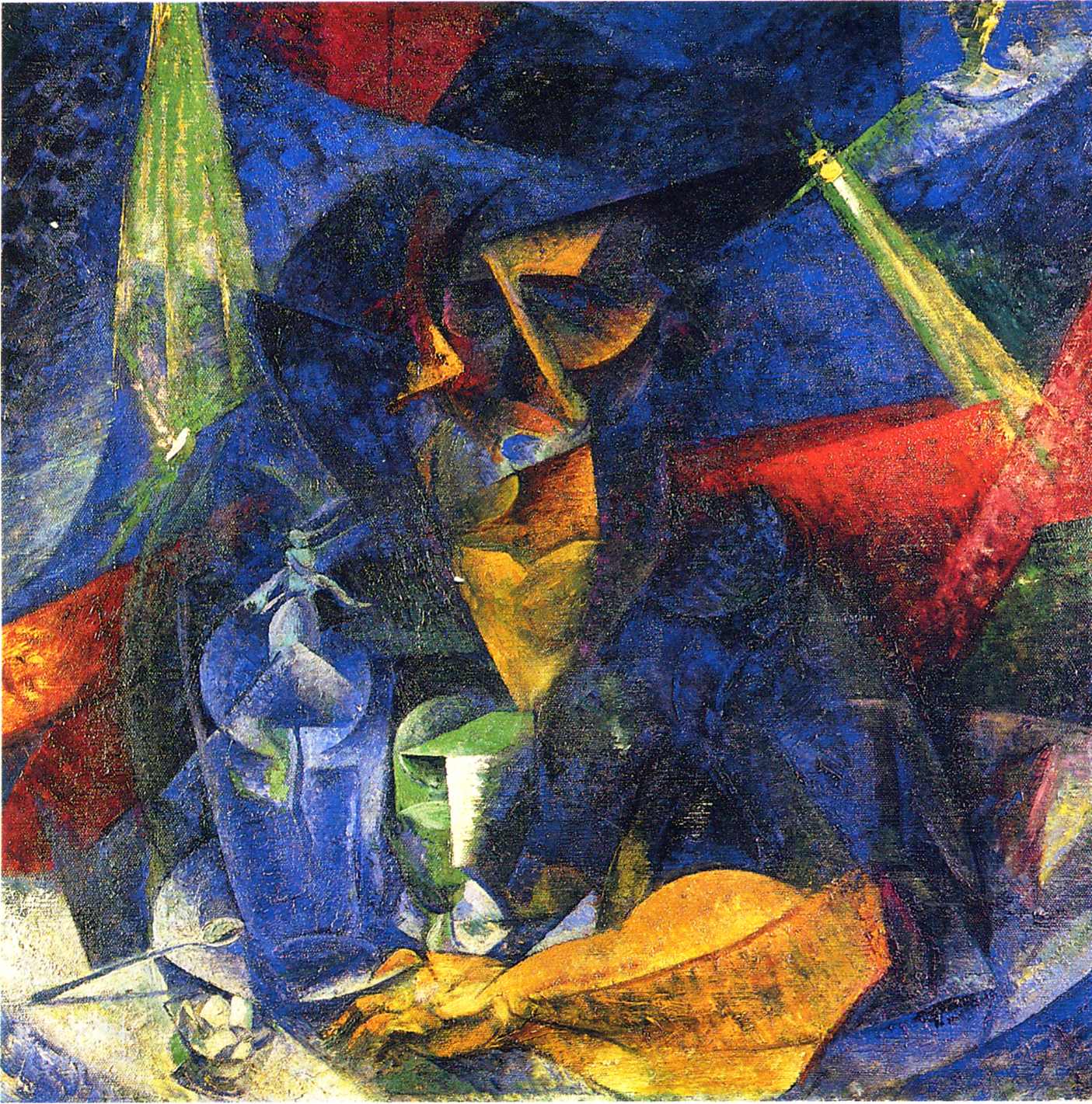 Woman in a Café: Compenetrations of Lights and Planes, 1912 - Umberto ...