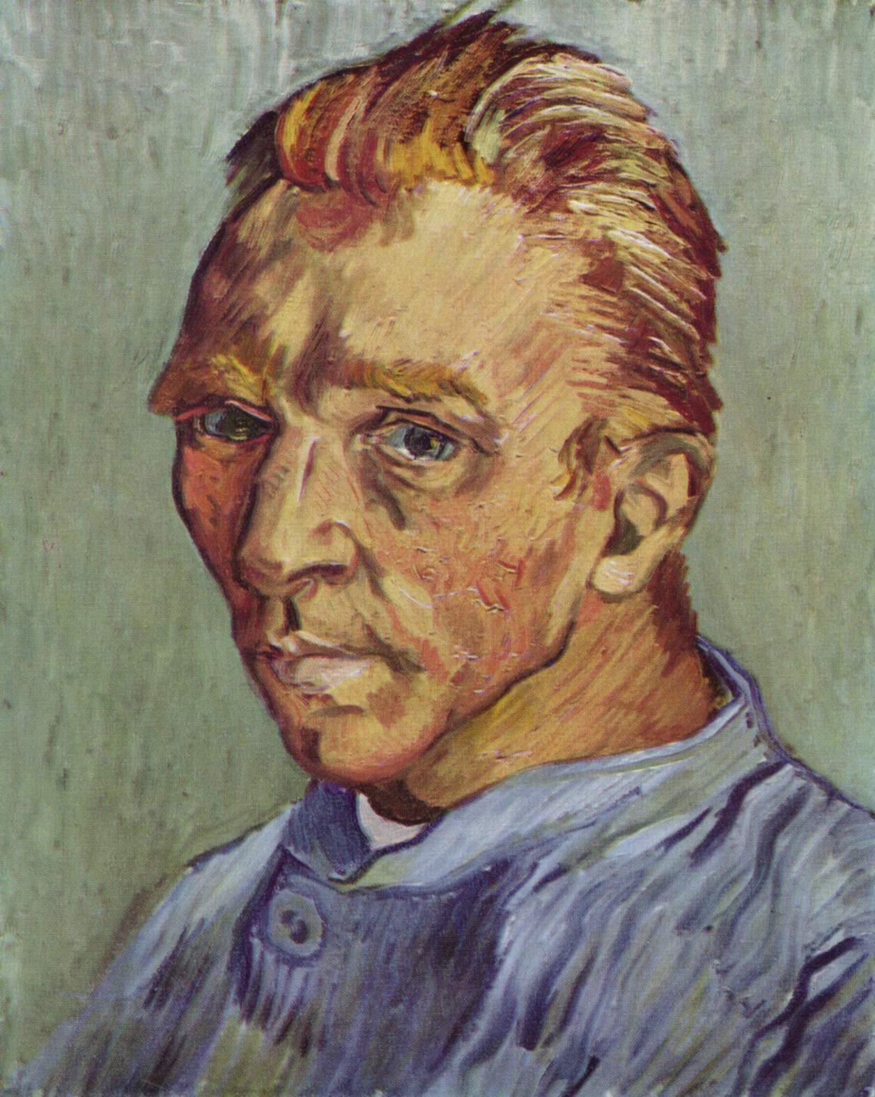 Self Portrait 1889 Vincent Van Gogh WikiArt